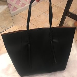 H&M Bags | Brown Leather H And M Tote | Poshmark